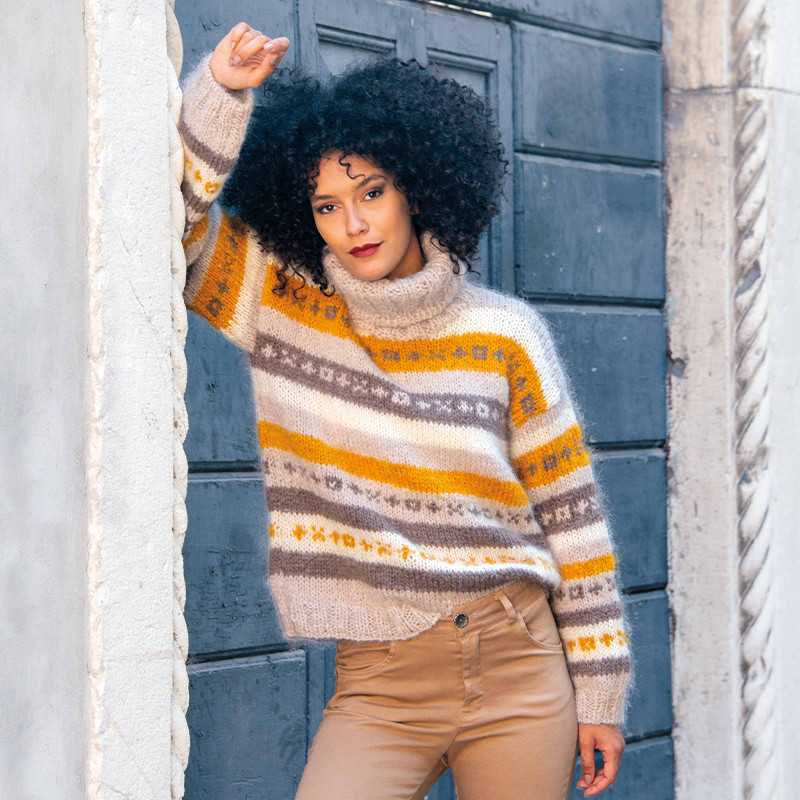 TUTORIAL PULL A RIGHE DONNA - BIO LANA FINE E LIEVE - Gomitolo.com