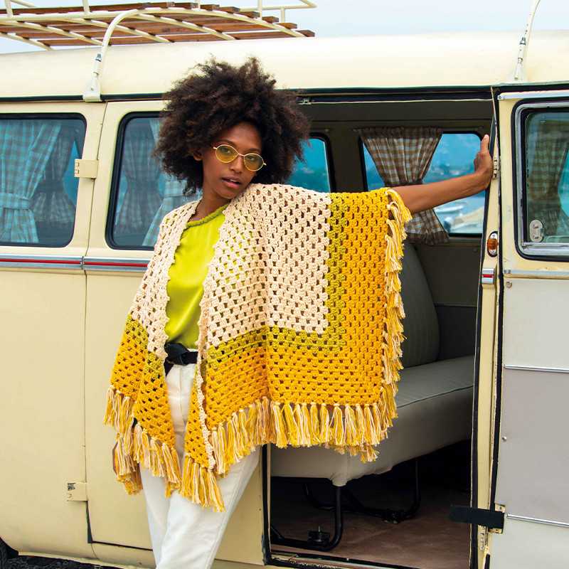 TUTORIAL PONCHO GRANNY - BIO SOFT - Gomitolo.com