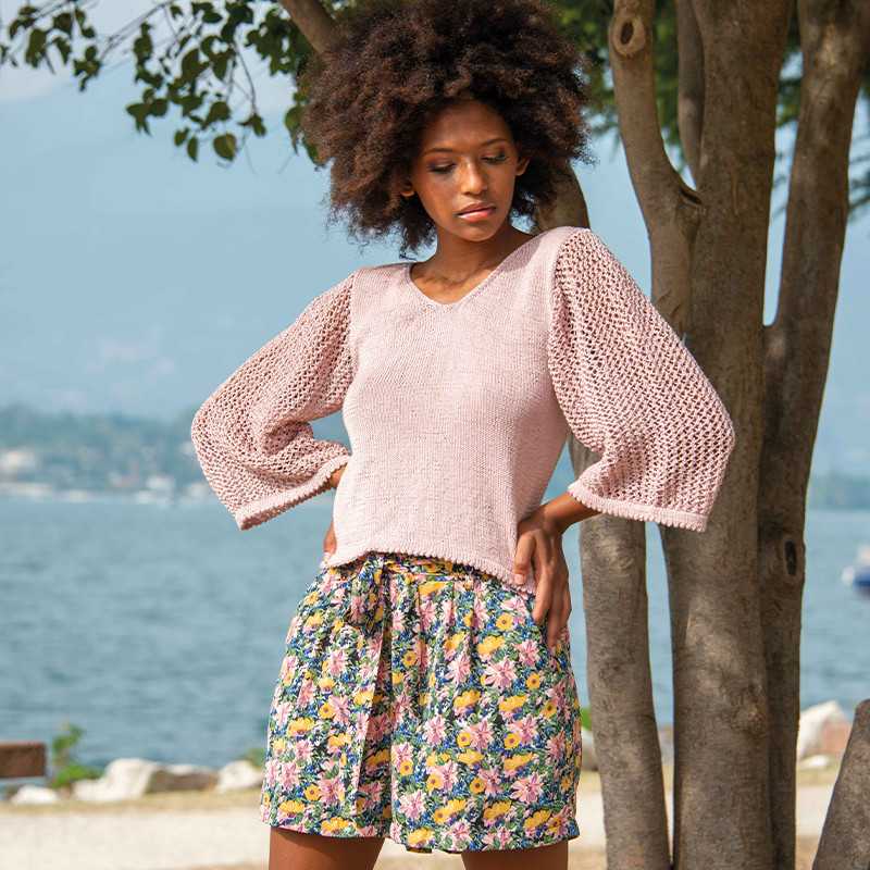 TUTORIAL PULL CON MANICHE TRAFORATE - BASIC LUX FINE - Gomitolo.com