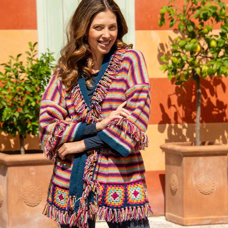 TUTORIAL GIACCA MULTICOLOR - MERINOS EXTRA - gomitolo.com