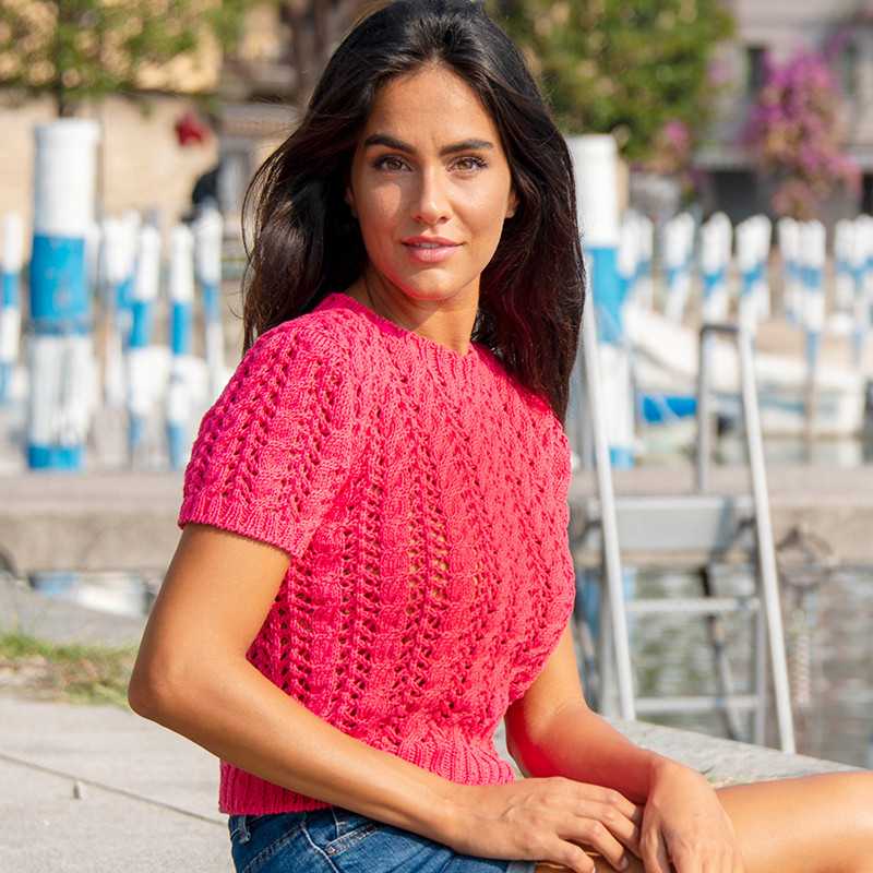 TUTORIAL MAGLIA TRAFORATA A MEZZE MANICHE - ECO SOFT BIO - Gomitolo.com